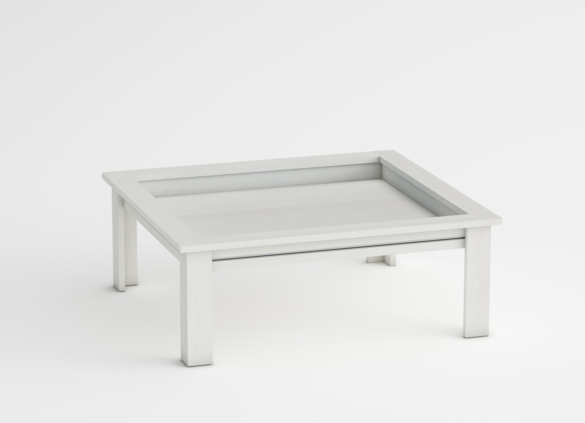 Mesa cuadrada baja blanco polar – FunandTables