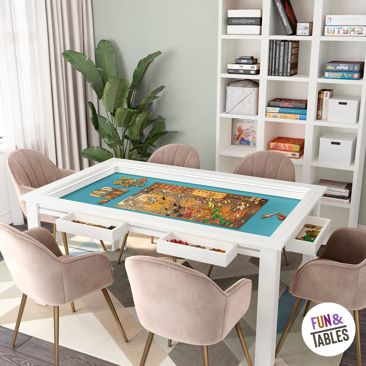 Polar white rectangular table – FunandTables